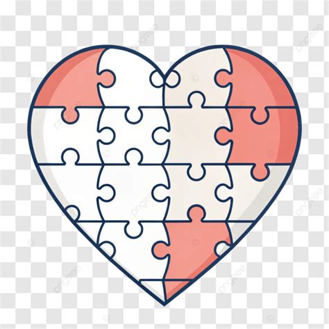 회색 배경에 분홍색 악센트가있는 조립 된 하트 퍼즐 조각 분홍색 하얀색 마음 Png 일러스트 및 이미지 에 대한 무료 다운로드 Pngtree
