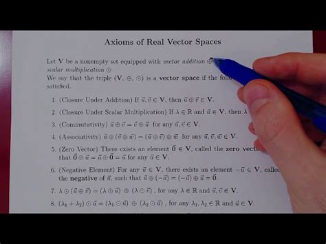 What Is A Real Vector Space