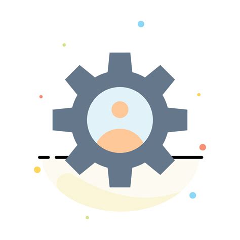 Gear Controls Profile Use Abstract Flat Color Icon Template 13144757