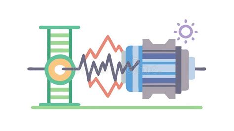Power Generator Output Electrical Energy Production Vector Design