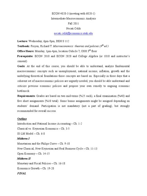 Intermediate Macroeconomics Pdf Macroeconomics Keynesian Economics