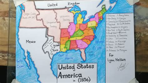 How To Draw 1836 United States Map Easy SAAD YouTube