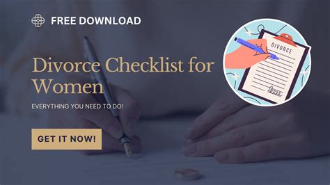 Divorce Checklist For Women Free Spreadsheet Download Divorced Parents Club