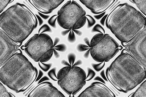 Abstract Black And White Geometric Background Monochrome Illustration Stock Vector