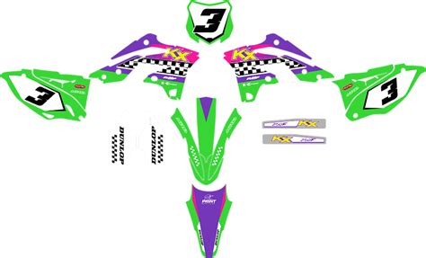 Kit Adesivos Graficos Kawasaki Klx 140 2008 2017 Motocross Print Gráficos