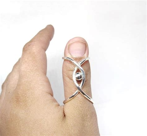 Sterling Silver Spiral Splint Ring • Spiral Splint Ring • Thumb Splint