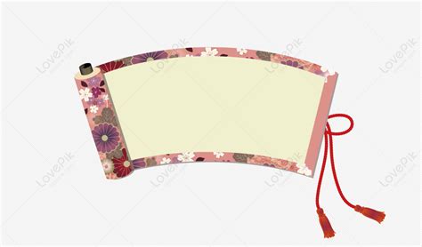Japanese Scroll Pattern Texture Rolling Scroll Png Image Free
