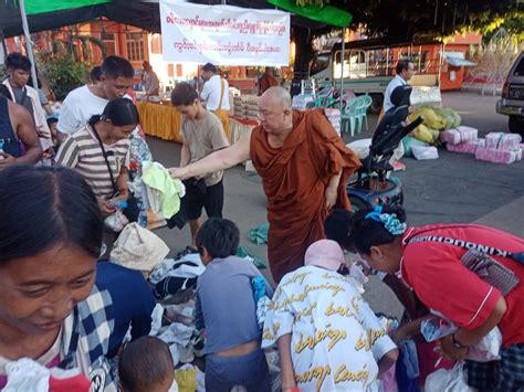 လားရှိုးမြို့ရှိ ယာယီနေရပ်စွန့်ခွာသူများအတွက် ရှမ်းပြည်နယ် တောင်ပိုင်း မှ စေတနာရှင်အလှူရှင်များက