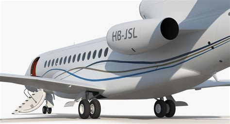 Business Long Range Trijet Dassault Falcon 7x 3dモデル 149 Max Obj