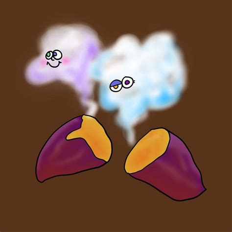 蜜がいっぱいの粘り気のある焼き芋が食べたすぎて描きました。 どこに美味しい焼き芋売ってるんですか？ さつまいも欲求を満たしたくて、コンビニで