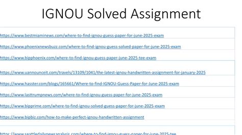 PPT IGNOU Solved Assignment PowerPoint Presentation Free Download