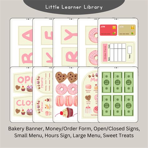 Bakery Dramatic Play Printables Etsy
