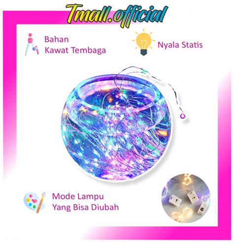 TMALL E015 E016 1Meter Dan 2meter Lampu Hias Tumblr Kawat Hias