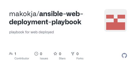 github makokja ansible web deployment playbook playbook for web deployed