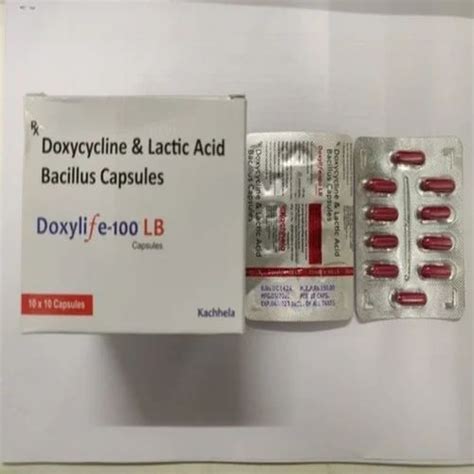 Doxycycline And Lactobacillus 60 Million Spores DOXYLIFE LB 100MG CAPSULE At Rs 160 Stripe
