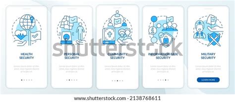 Elements National Security Blue Onboarding Mobile Stock Vector Royalty