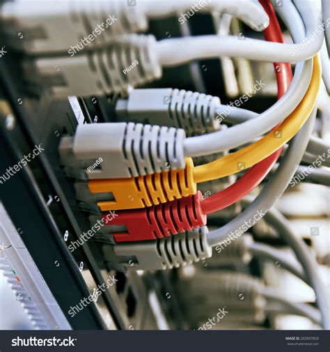 Patch Panel Server Rack Gray Yellow Stock Photo Shutterstock