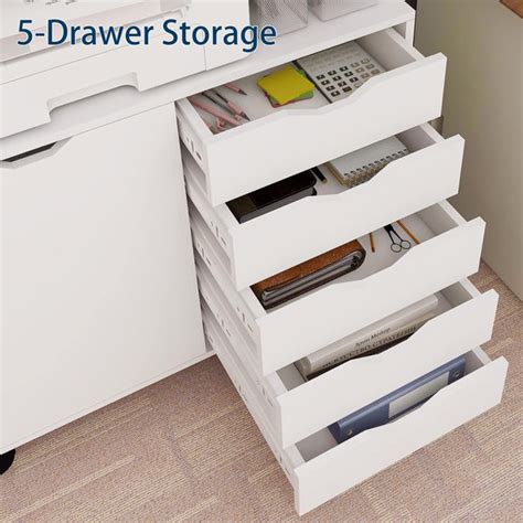 Ebern Designs Liutcho Mobilable Wood File Storage Cabinets With Power