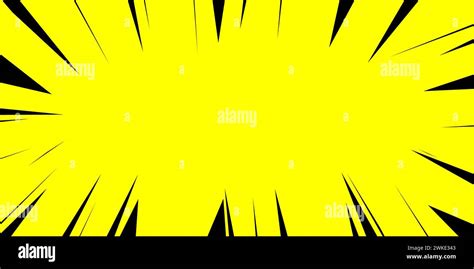 Material Element For Representing Explotion Comic Speed Lines Art Effect Isolaten On Yellow