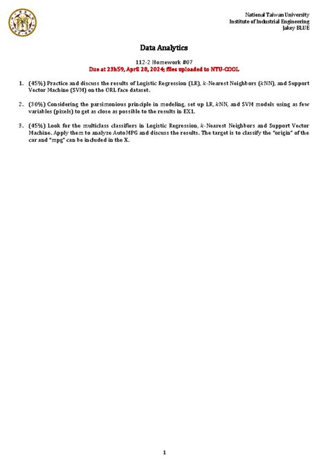 Da Hw07 Data Analytics National Taiwan University Institute Of