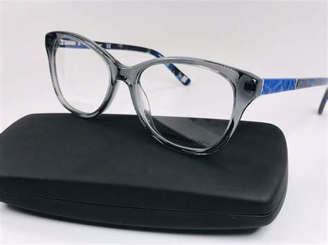 New Marchon Nyc M 5005 035 Smoke And Blue Eyeglasses 53mm True View Optics
