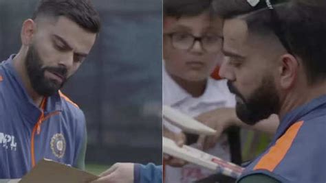 Watch Virat Kohli Signs Autographs Click Pictures With Fans Present