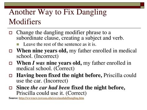 Ppt Misplaced And Dangling Modifiers A Review Powerpoint