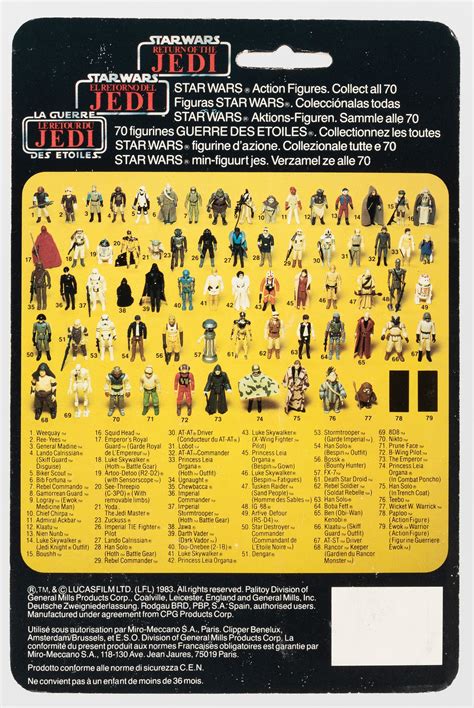 Hake S PALITOY STAR WARS RETURN OF THE JEDI DARTH VADER TRI LOGO BACK CARDED ACTION FIGURE