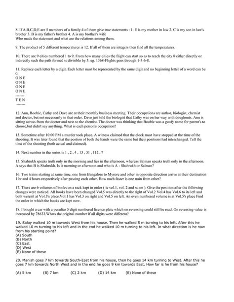 Important Aptitude Questions Which Are Asked In The Infosys Placement