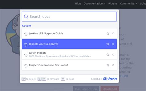 Jenkins Io Upgrade Do Algolia Search V Infrastructure Jenkins