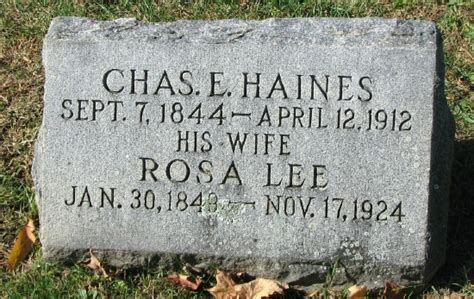 Charles E Haines 1844 1912 Find A Grave Memorial