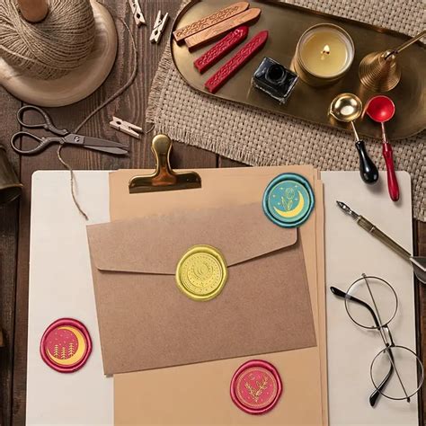 Wax Seal Stamp Head Tree And Moon Pattern Removable Brass Temu