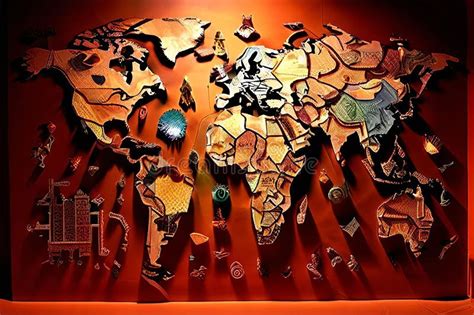 Shadow Mosaic Creating A Mosaic Using Shadows Cast By Various Ob Stock