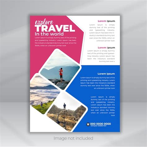 Modelo De Design De Folheto De Venda De Viagens PSD Premium