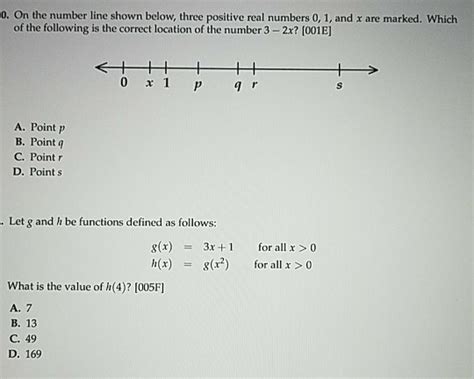 solved 0 on the number line shown below three positive