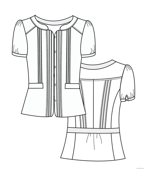 服装平面款式图手绘服装平面款式图 随意云
