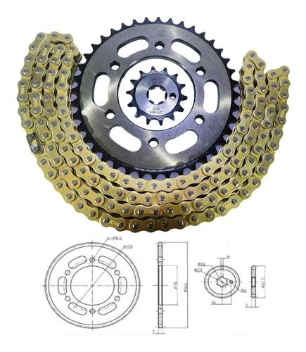 Kit Transmisión Reforzado Original Yamaha Fz Fzn F Cuotas sin interés