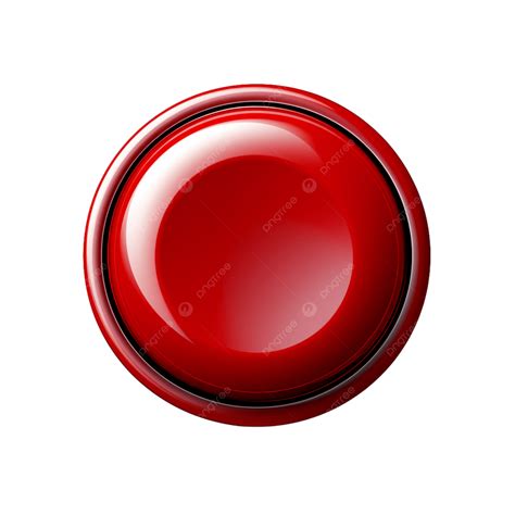 red warning round button realistic ai element decorative pattern button round realism png