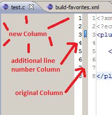 Eclipse Editor Show Markers On Custom Column Of Vertical Ruler Stack