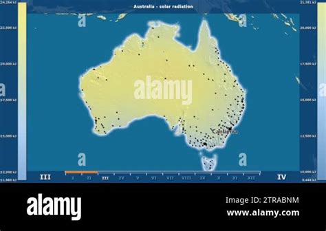 Solar Radiation By Month In The Australia Area With Animated Legend