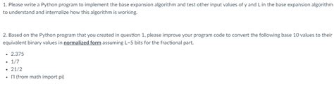 Solved Please Write A Python Program To Implement The Chegg