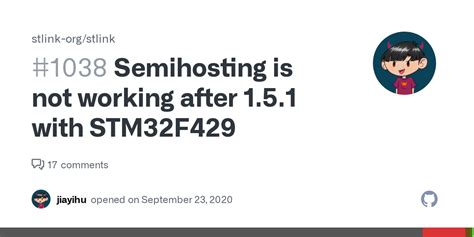 semihosting is not working after 1 5 1 with stm32f429 · issue 1038