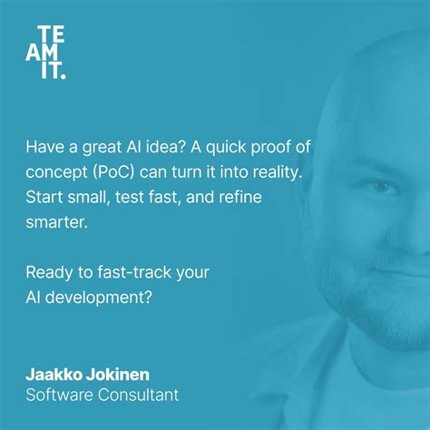 Teamit On Linkedin Ai Proofofconcept Innovation Teamit Agiledevelopment