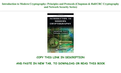 Pdf Introduction To Modern Cryptography Principles And Protocols