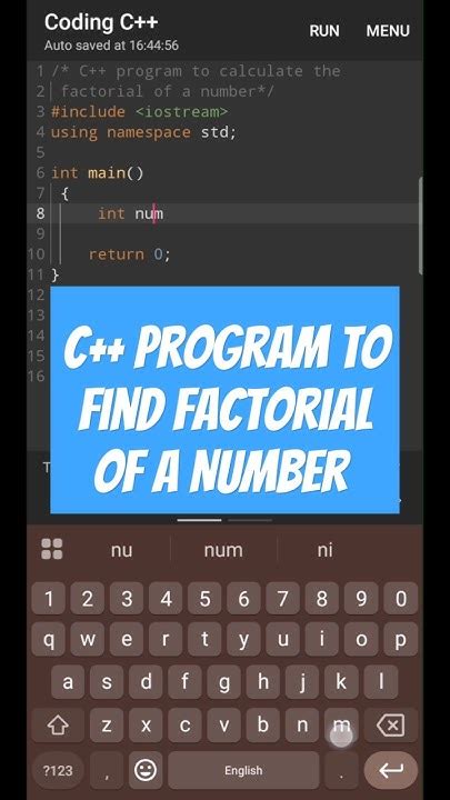 Find Factorial Of A Number In C Shorts Coding Factorials