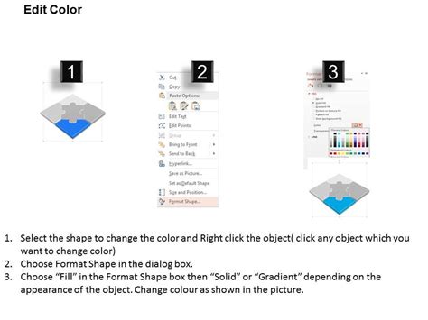 Au Four Staged Puzzle Process Icons Diagram Powerpoint Template Presentation PowerPoint