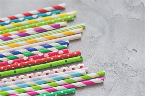 Premium Photo Paper Straws Celebration Concept