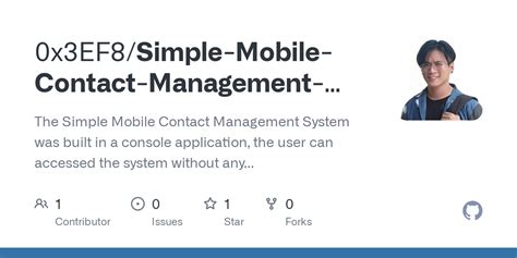Github 0x3ef8simple Mobile Contact Management System Using Python The Simple Mobile Contact