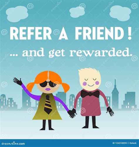 Refer A Friend And Get Rewarded Stock Vector Illustration Of People