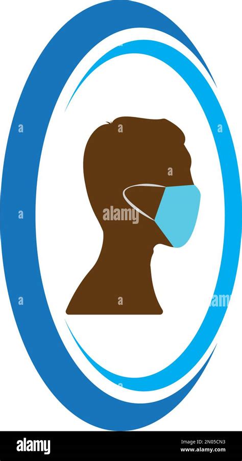 Face Illustration Of A Person Using A Health Mask Vector Stock Vector